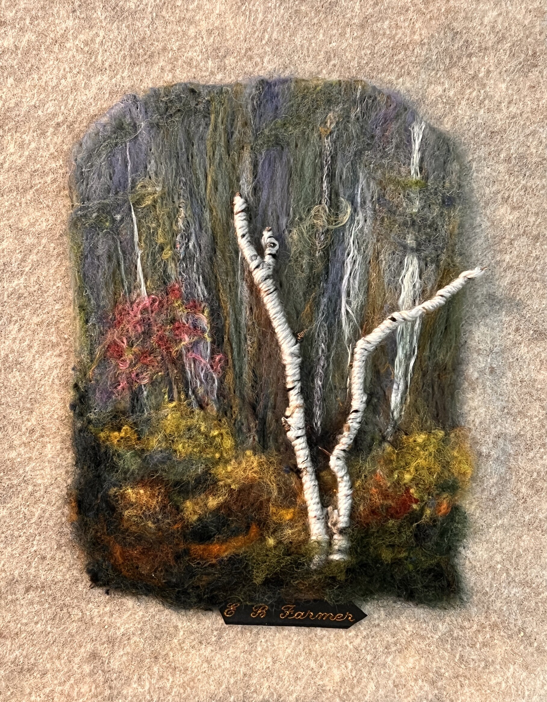 Woodland 8x10 Birch Trees Landscape Original Hand Made One-of-a-kind ...