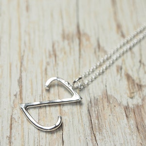 Letter Z Necklace, Sterling Silver Z Pendant, Ildiko Jewelry ...