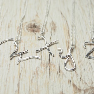 Letter Z Necklace, Sterling Silver Z Pendant, Ildiko Jewelry ...