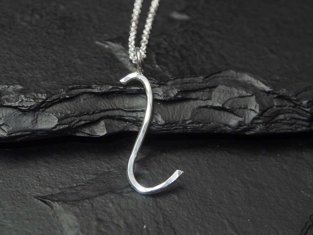 Letter L Necklace, Sterling Silver L Pendant, Personalized Initial ...
