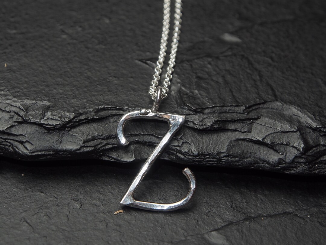 Letter Z Necklace, Sterling Silver Z Pendant, Ildiko Jewelry ...
