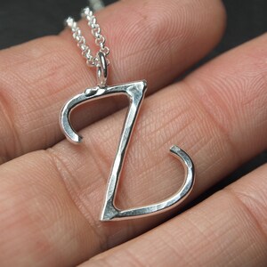 Letter Z Necklace, Sterling Silver Z Pendant, Ildiko Jewelry ...