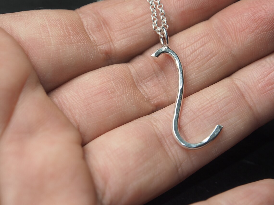 Letter L Necklace, Sterling Silver L Pendant, Personalized Initial ...