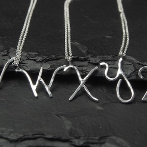 Letter Z Necklace, Sterling Silver Z Pendant, Ildiko Jewelry ...