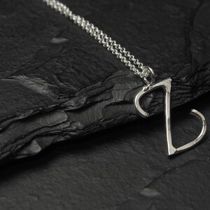 Letter Z Necklace, Sterling Silver Z Pendant, Ildiko Jewelry ...