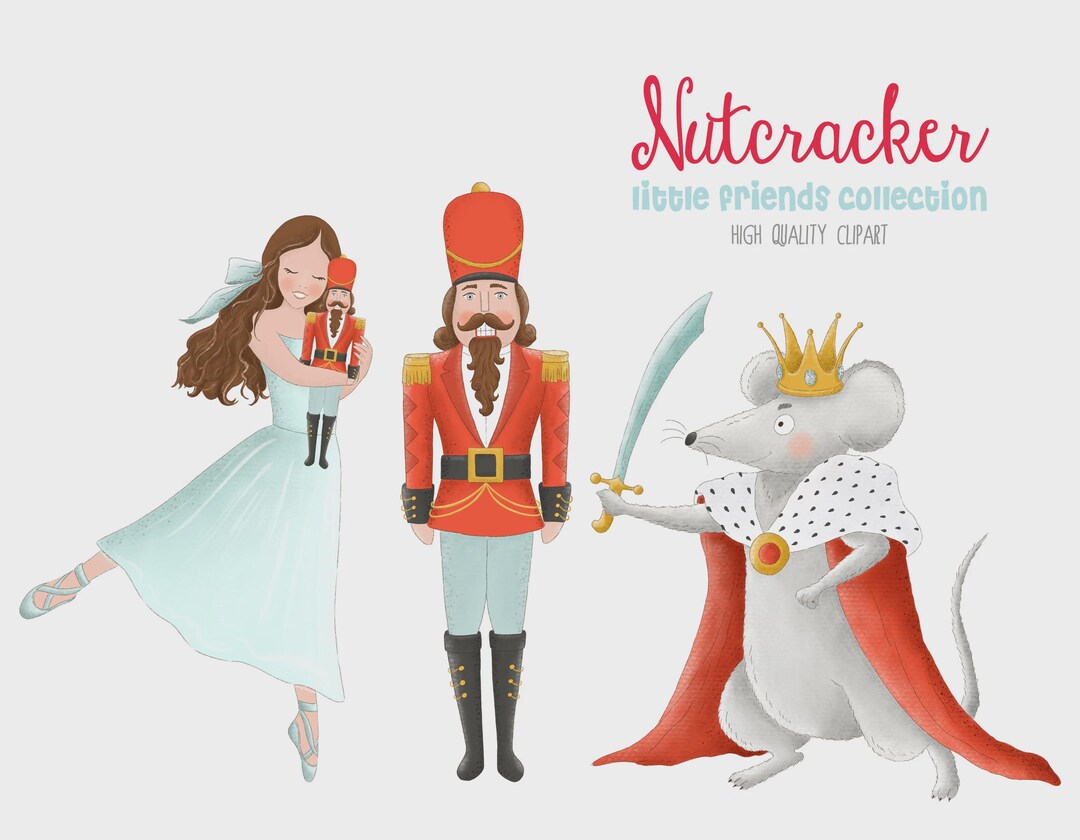 Watercolor Nutcracker Clipart • Christmas Ballet PNG Set (digital ...