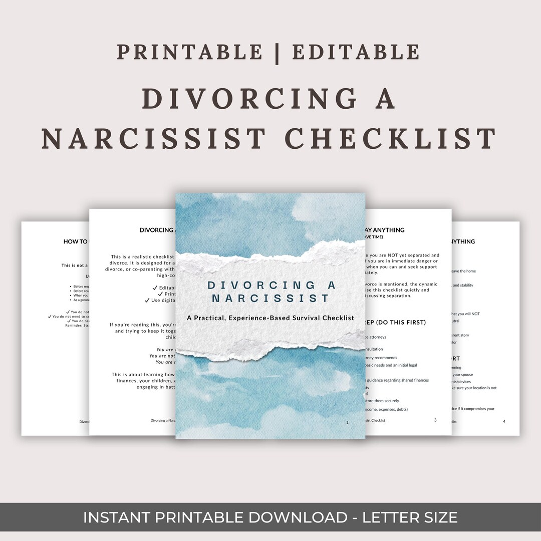 Narcissistic Divorce Checklist | High-conflict Survival Guide ...