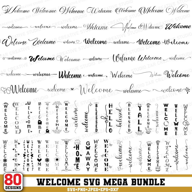 Welcome Outside Door Svg - Etsy