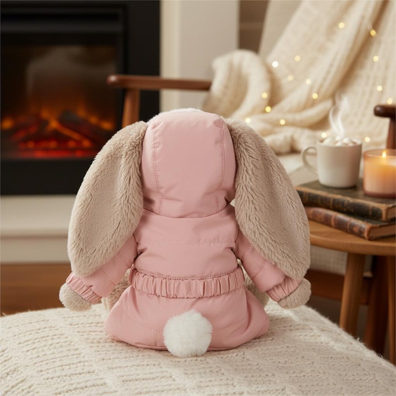 Jellycat Snow Suit Beige Bunny Plush - Bashful BNWT Stuffed Animal Toy ...