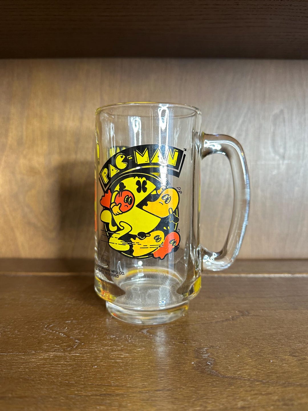 1982 PAC Man Glass Mug - Etsy