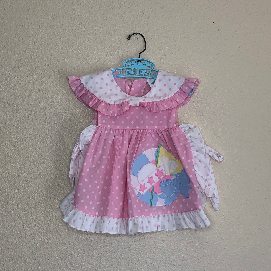 1980s Polka Dot Sailor Pinafore 2t - Etsy