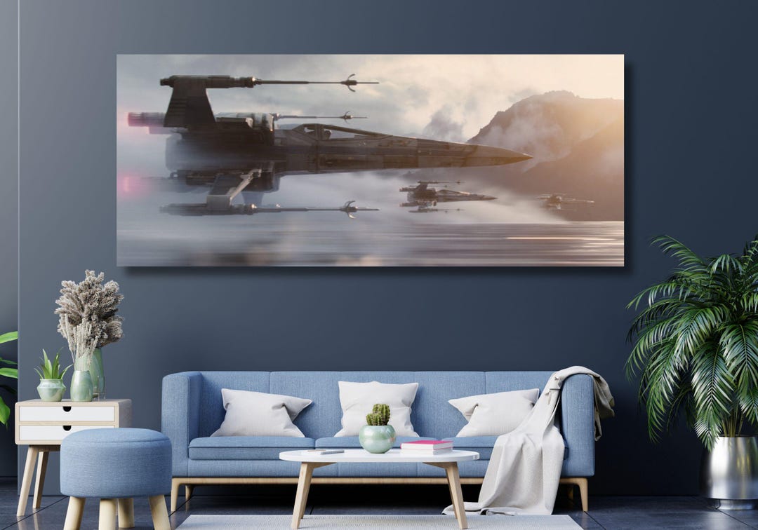 Star Wars X Wing Over Water Ready to Hang Canvas Star Wars X Wing Over ...