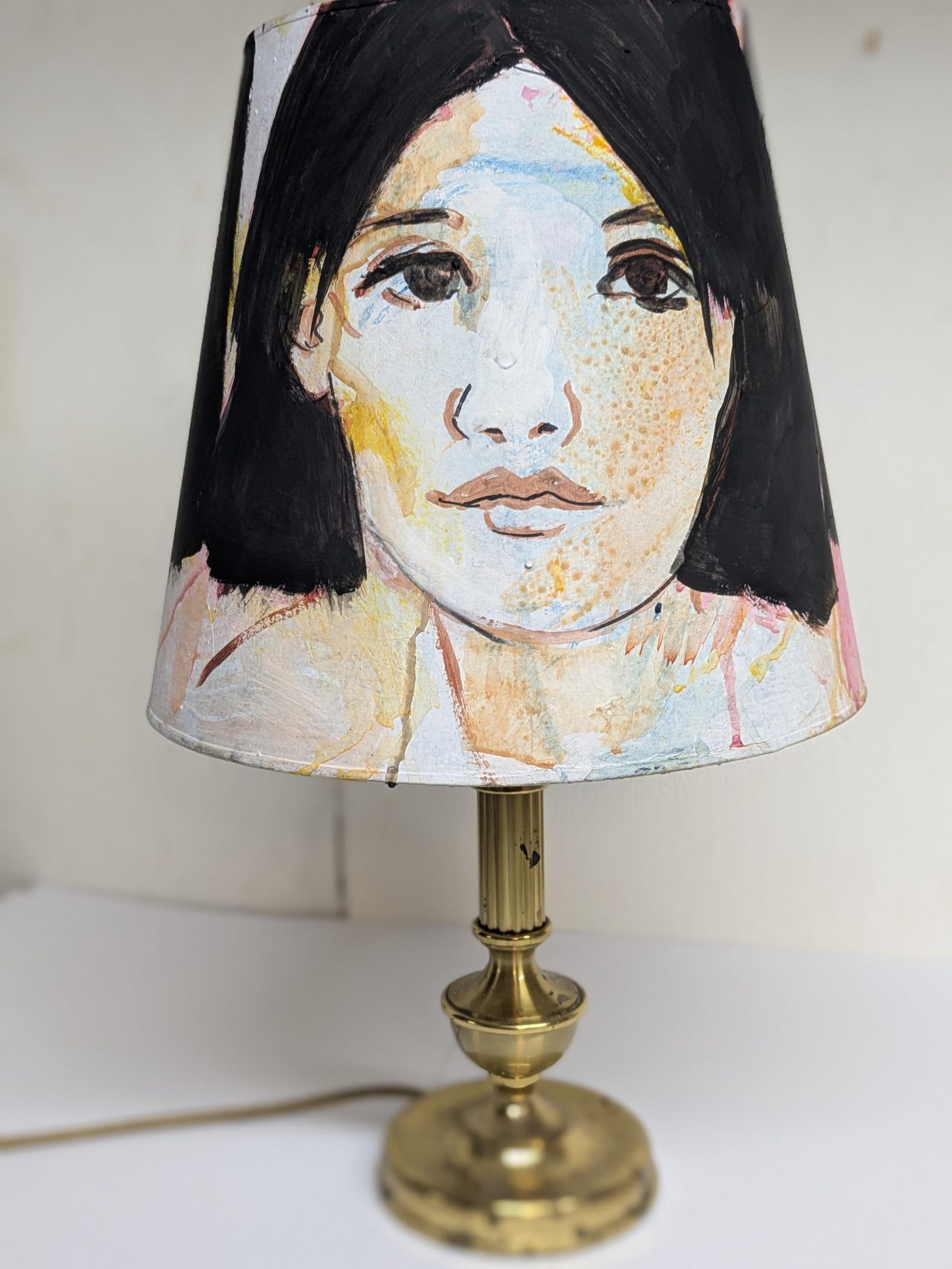 Lampshade Hand Painted Artist Designed Fine Art Portraits on a ...