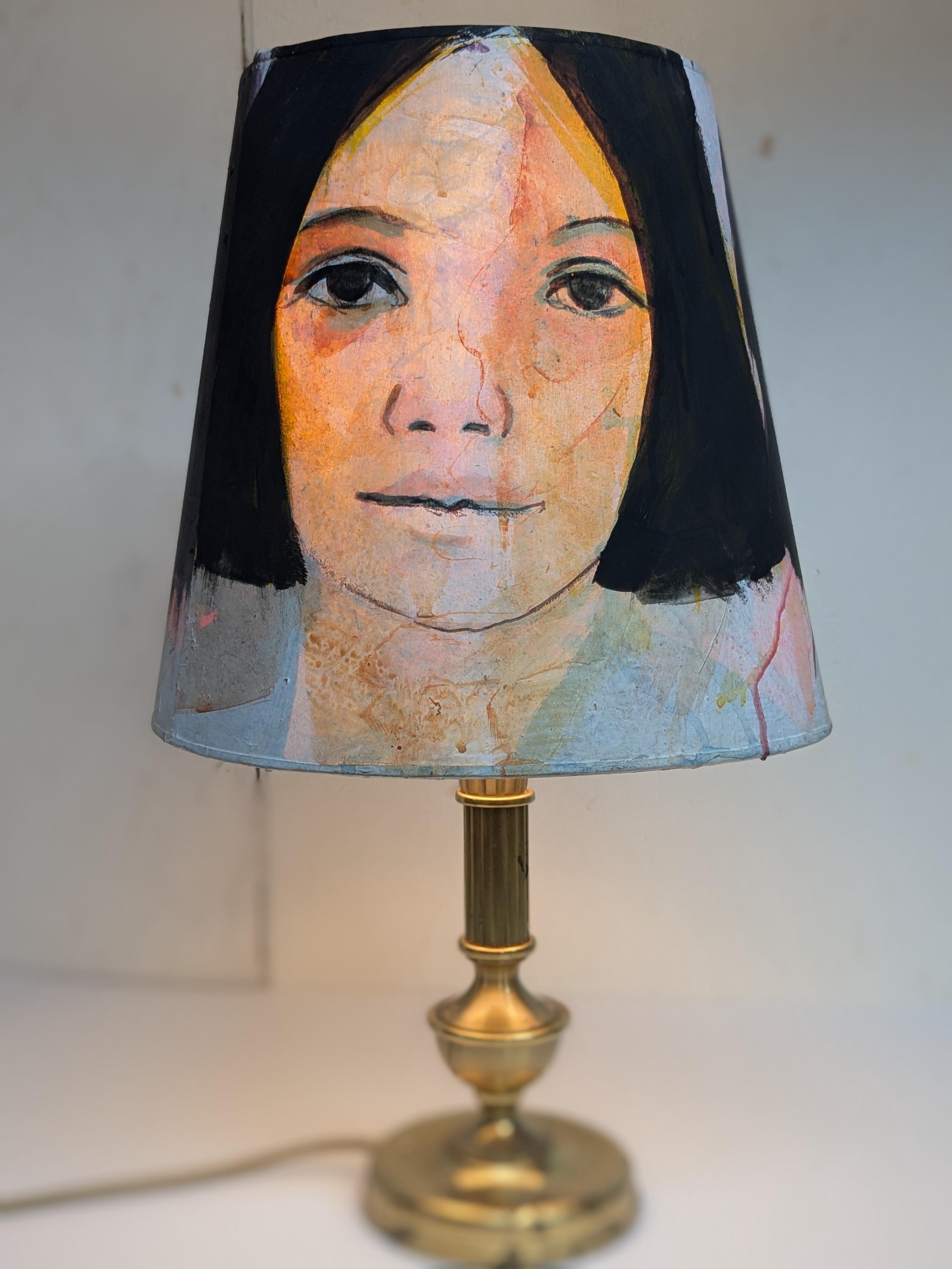 Lampshade Hand Painted Artist Designed Fine Art Portraits on a ...