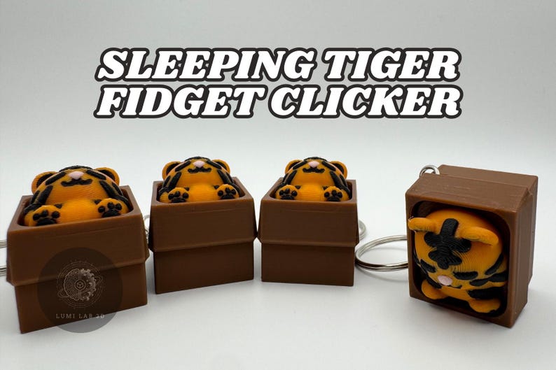 Sleeping Tiger Fidget Clicker - Etsy