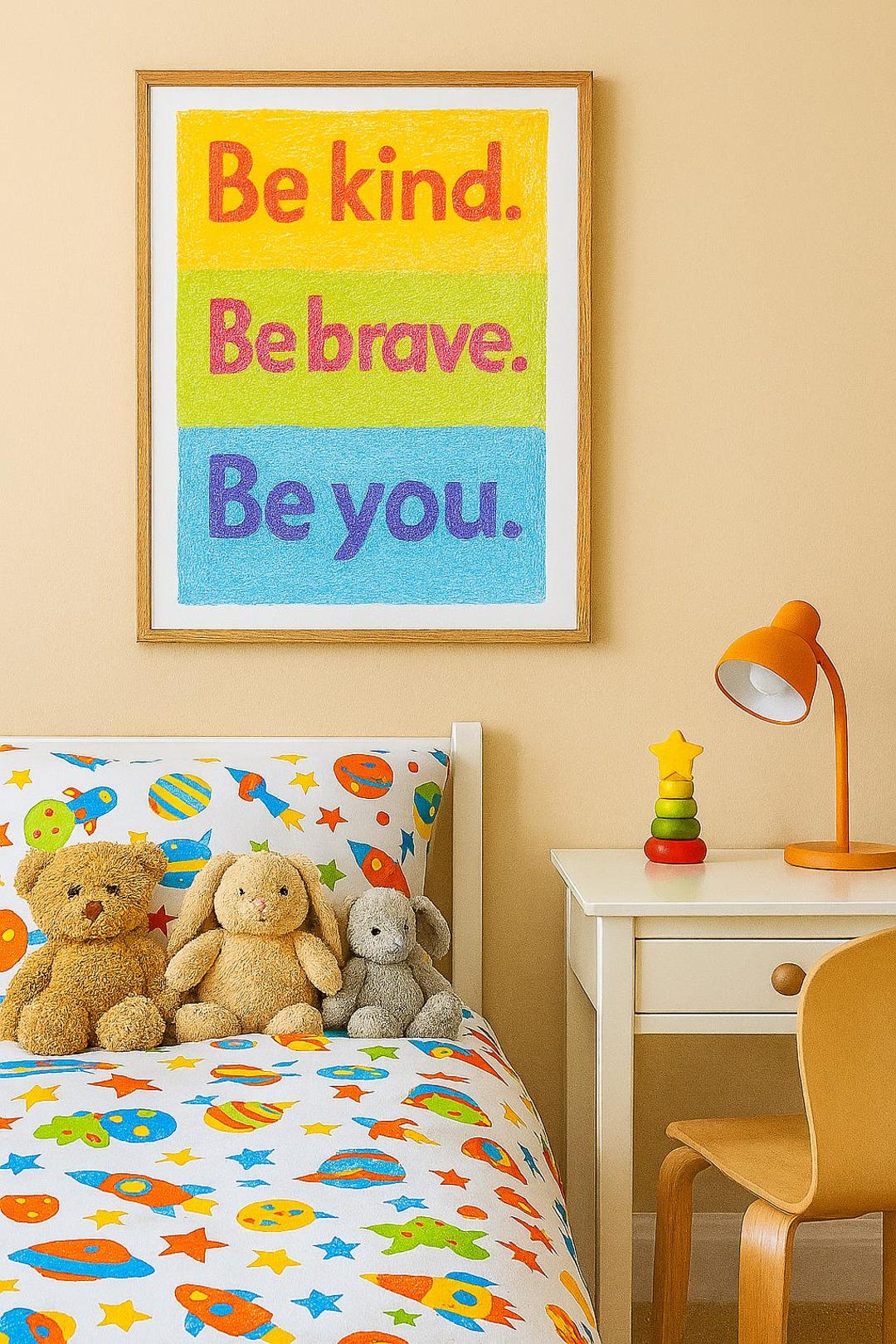 Motivational Kids Poster: Crayon-style 'be Kind' Print (A4 Digital ...