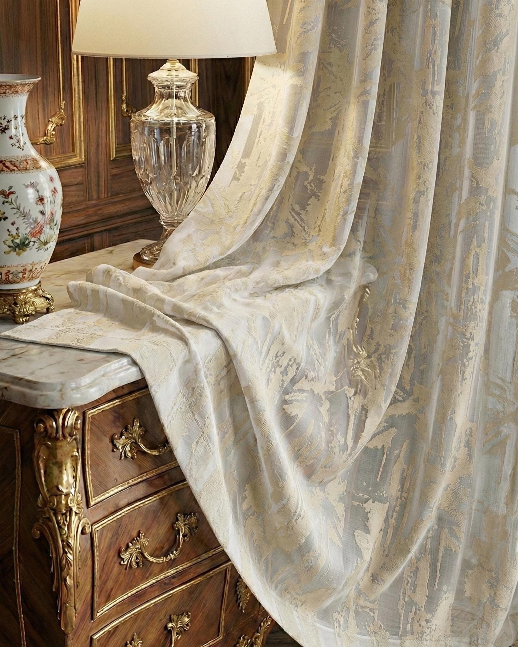 Luxury Sheer Curtains for Living Room and Bedrooms, Custom Size Extra ...