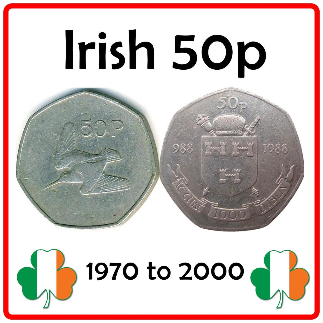Vintage Irish 50p Coin – Woodcock Bird – Ireland Decimal Coin 1970–2000 ...