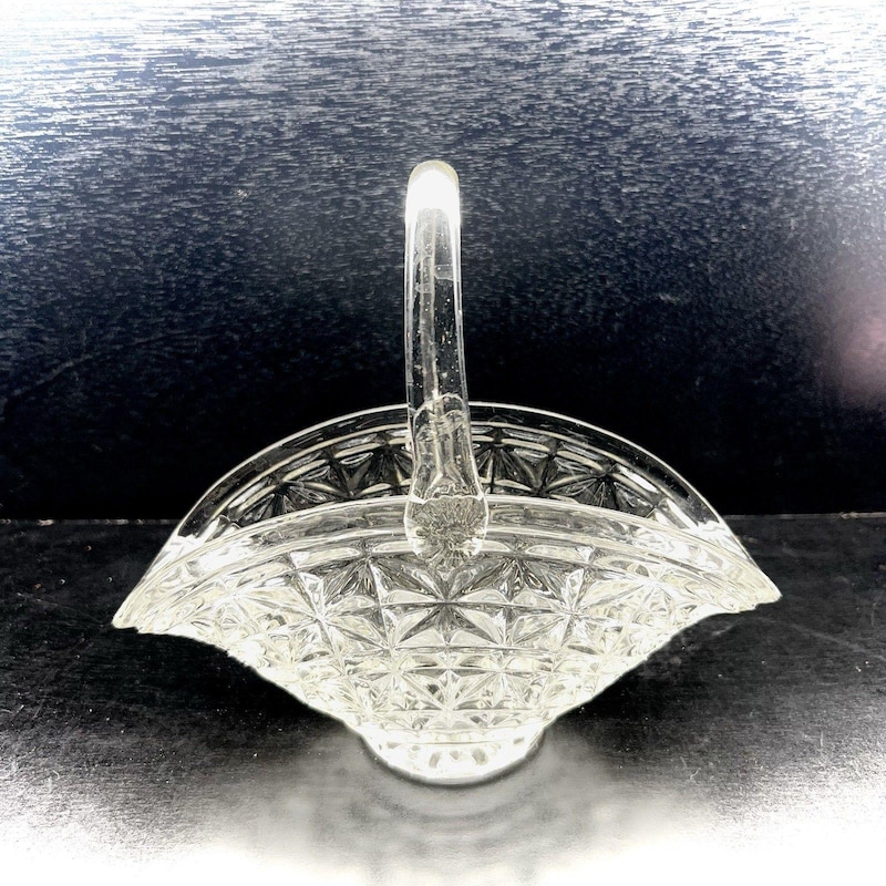 Vintage Glass Clear Baskets - Etsy