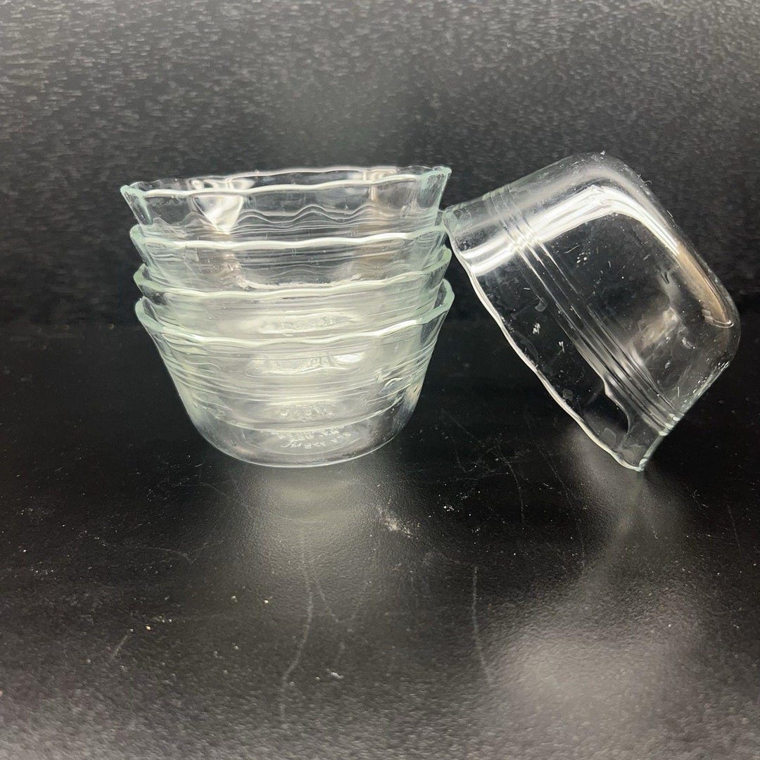 Vintage 1950s Corning PYREX Custard Cup ~3 Ring Scallop Rim- Numbered ...