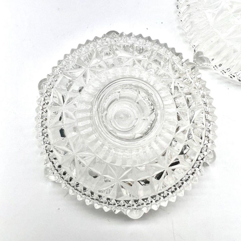 Vintage Anchor Hocking Stars & Bars Glass Taper Candle Holders, Round ...
