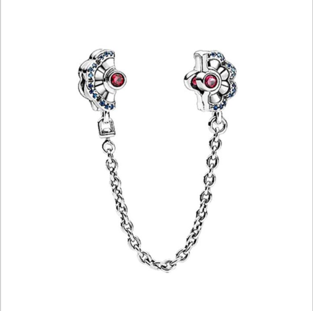 Pandora Pink Fan Safety Chain Clip Charm S925 - Etsy