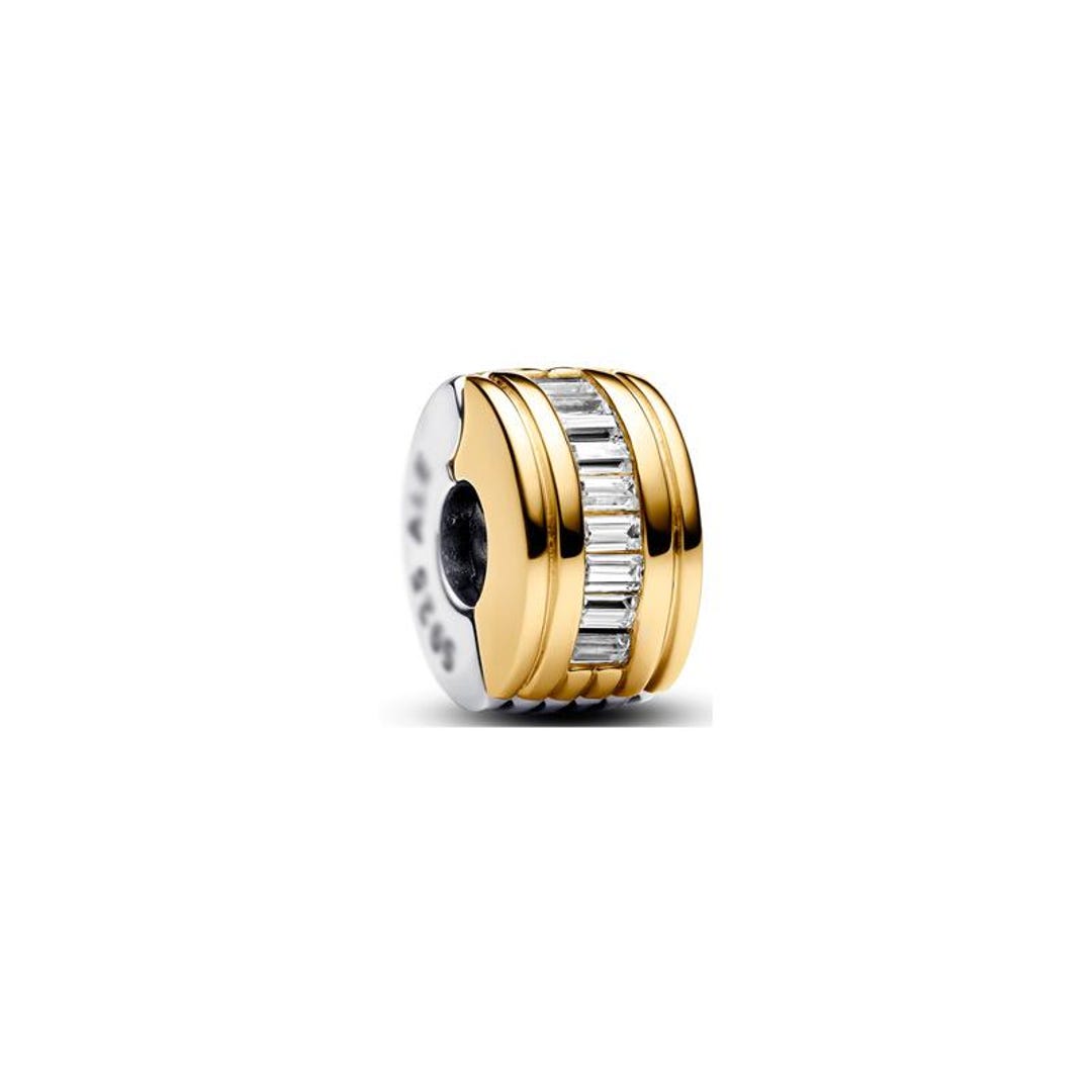 Pandora Silver and Gold Two Colors Clip - Etsy