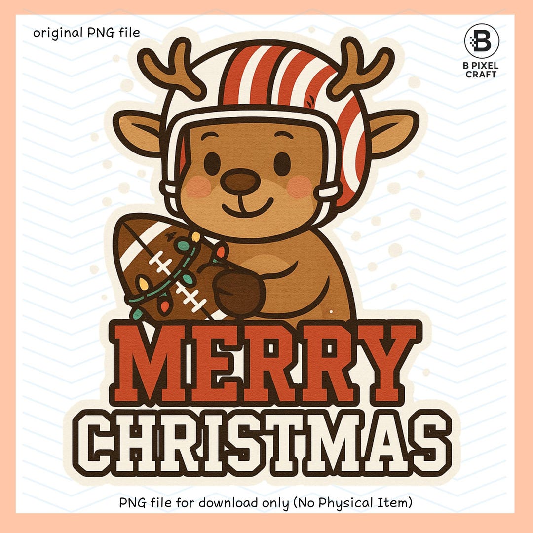Football Reindeer Christmas PNG | Helmet Clipart (digital Download) - Etsy