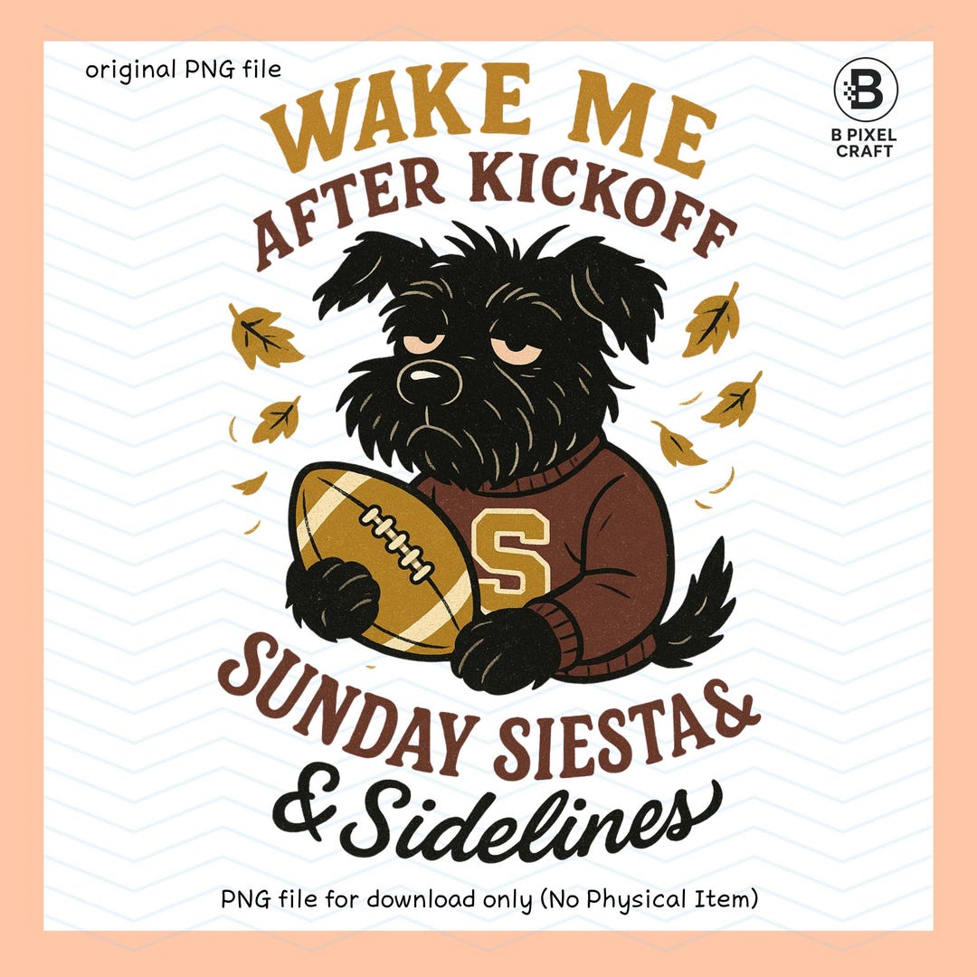 Lazy Football Dog PNG | Funny Sunday Siesta Clipart for Game Day Shirts ...