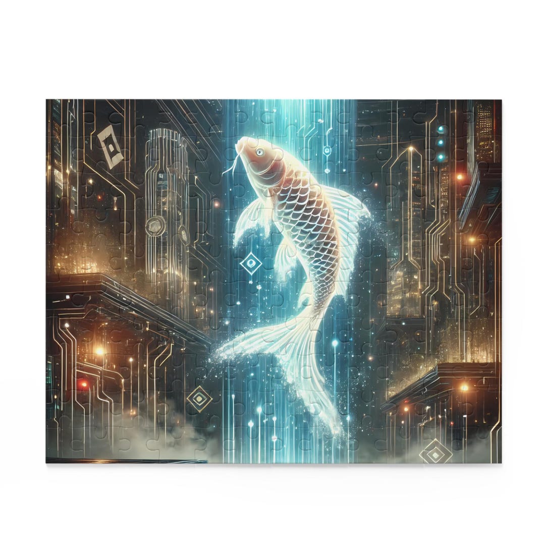 Cyber Koi Fish Puzzle | 500 Piece Jigsaw - Etsy