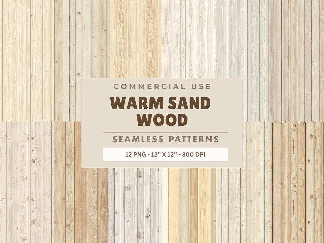Wood Texture Seamless Patterns – Warm Neutral Digital Paper - Etsy