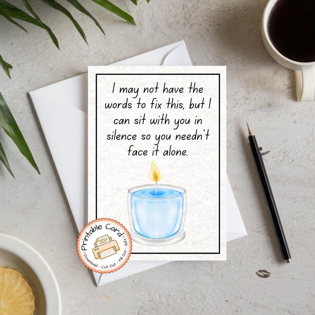 Printable Sympathy Card – Candle – Digital Download - Etsy