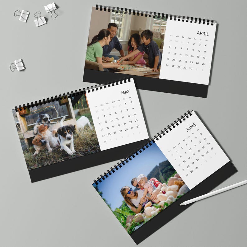 Personalized Photo Desk Calendar 2026 | Custom Family, Pet Gift - Etsy