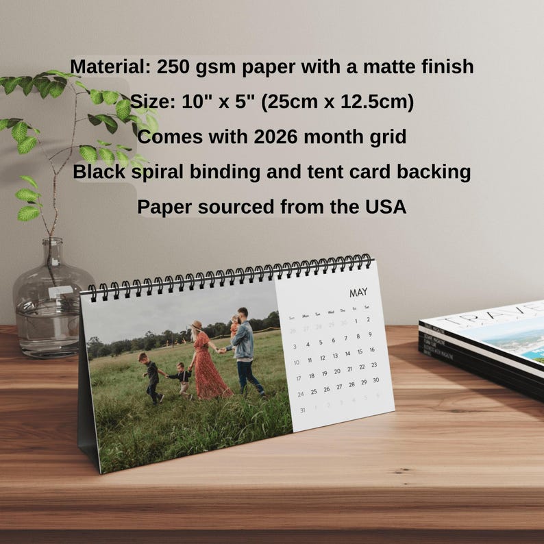 Personalized Photo Desk Calendar 2026 | Custom Family, Pet Gift - Etsy