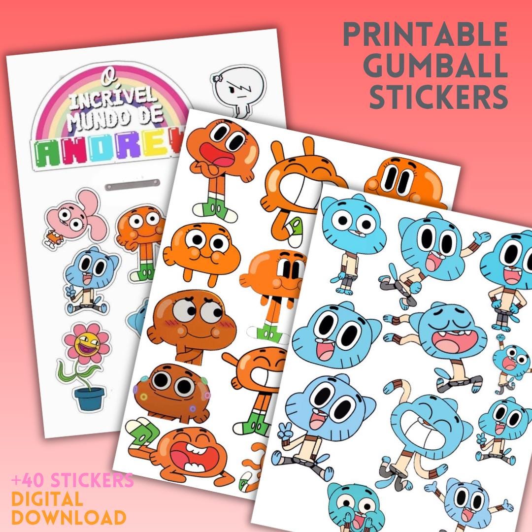 Gumball Stickers | Cute Cartoon Stickers | Funny Gumball Watterson ...