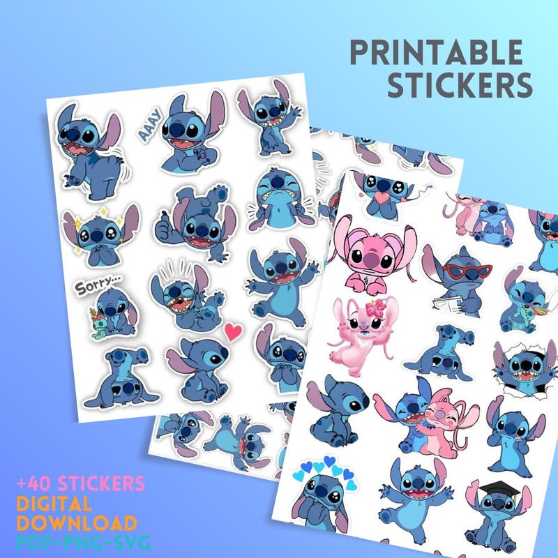 Stitch Stickers - Etsy