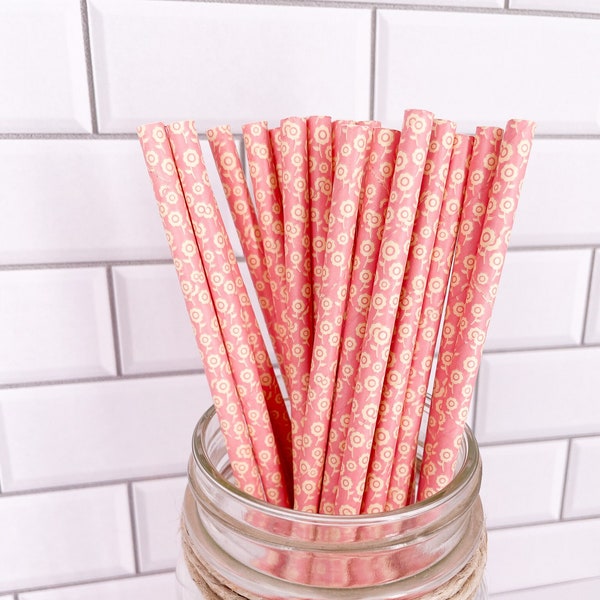 Floral Paper Straws - Etsy