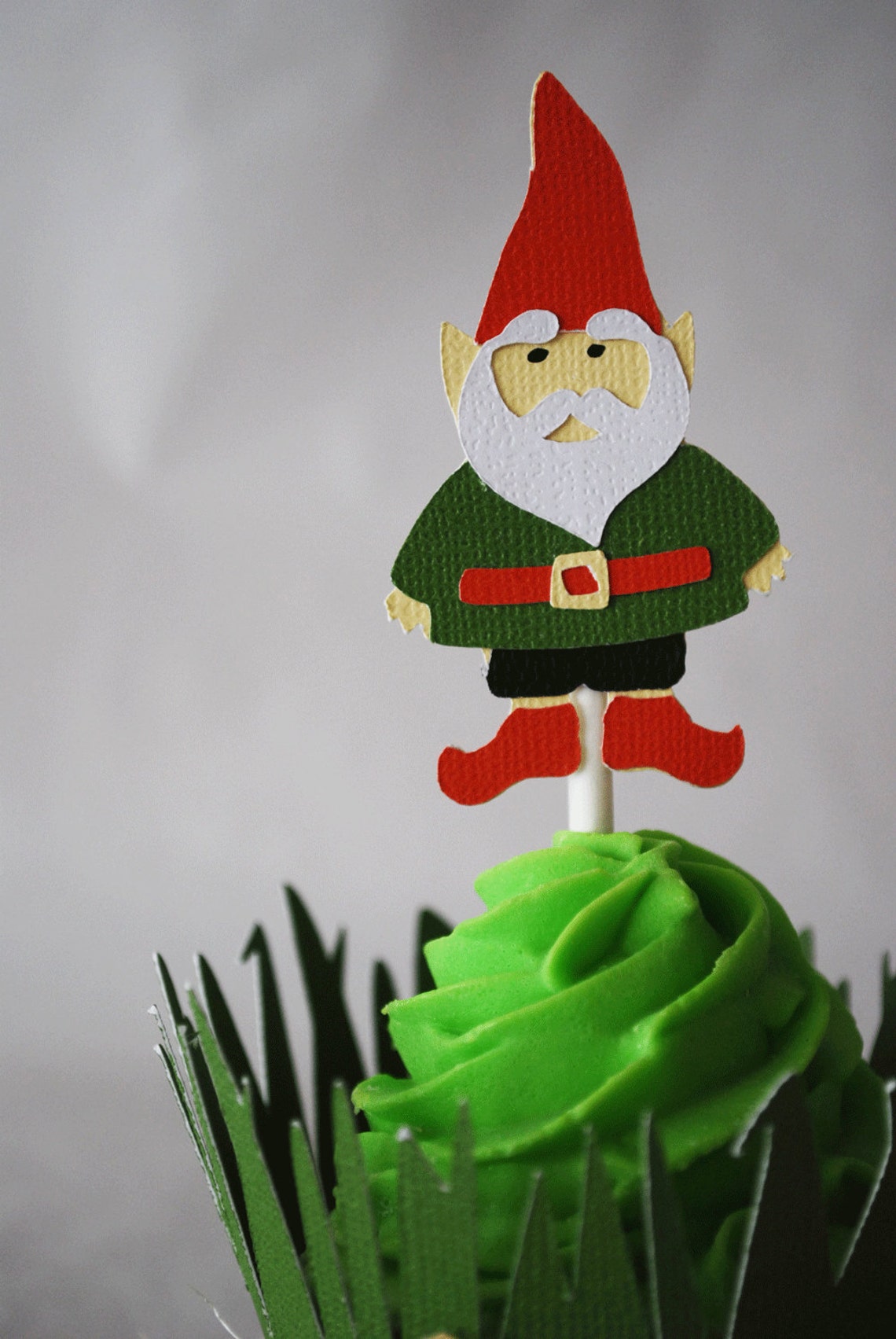 Gnome Cupcake Toppers in Your Choice of Color Qty 12 by Your - Etsy