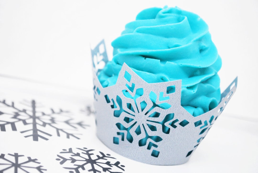 Snowflake Cupcake Wrappers Single or Double Layered in Your Choice of ...