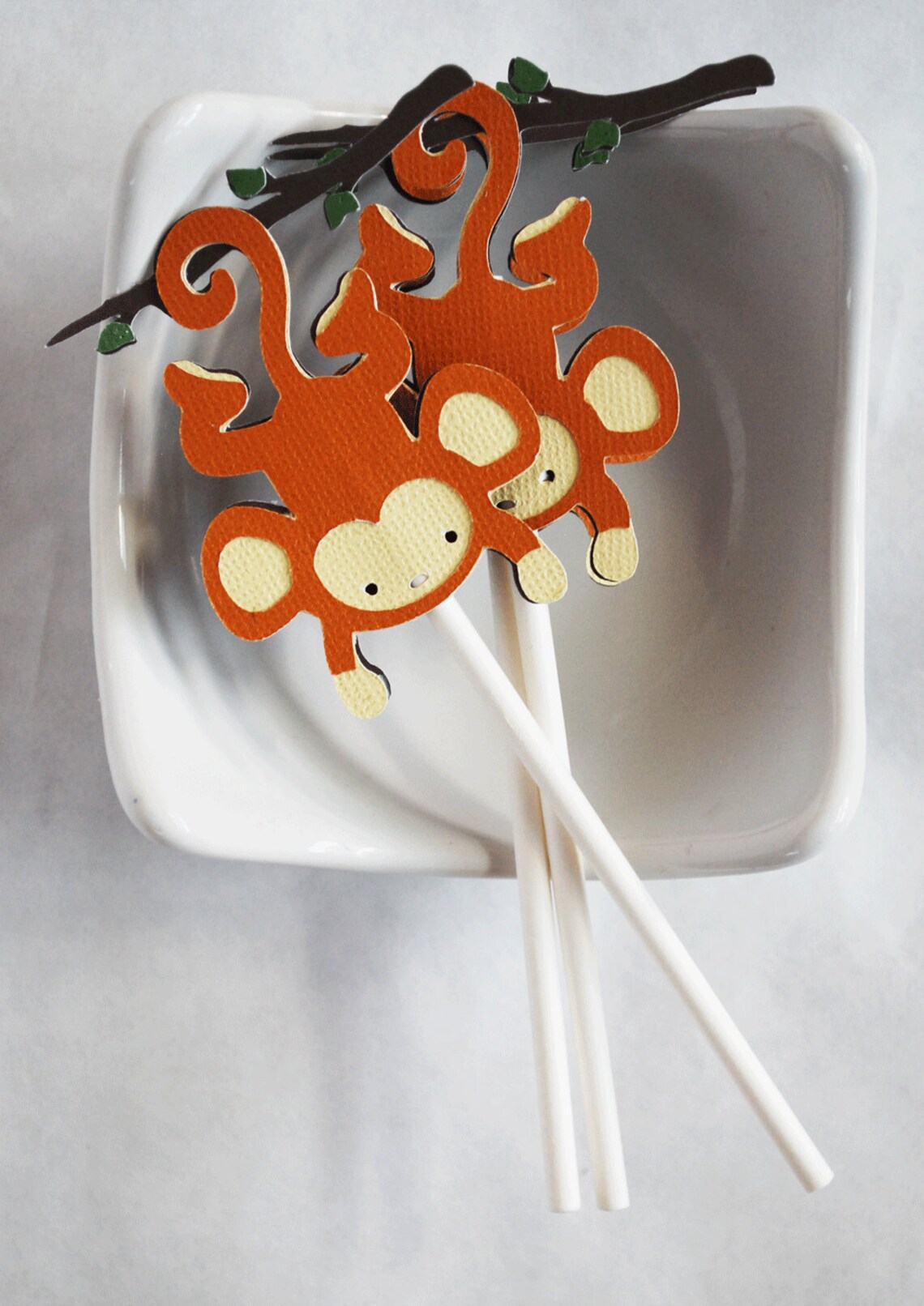 Monkey Cupcake Toppers in Your Choice of Color Qty 12 by Your - Etsy