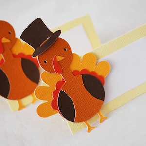 Thanksgiving Turkey Food Tags Place Holder Pre-printed or Blank Set of ...
