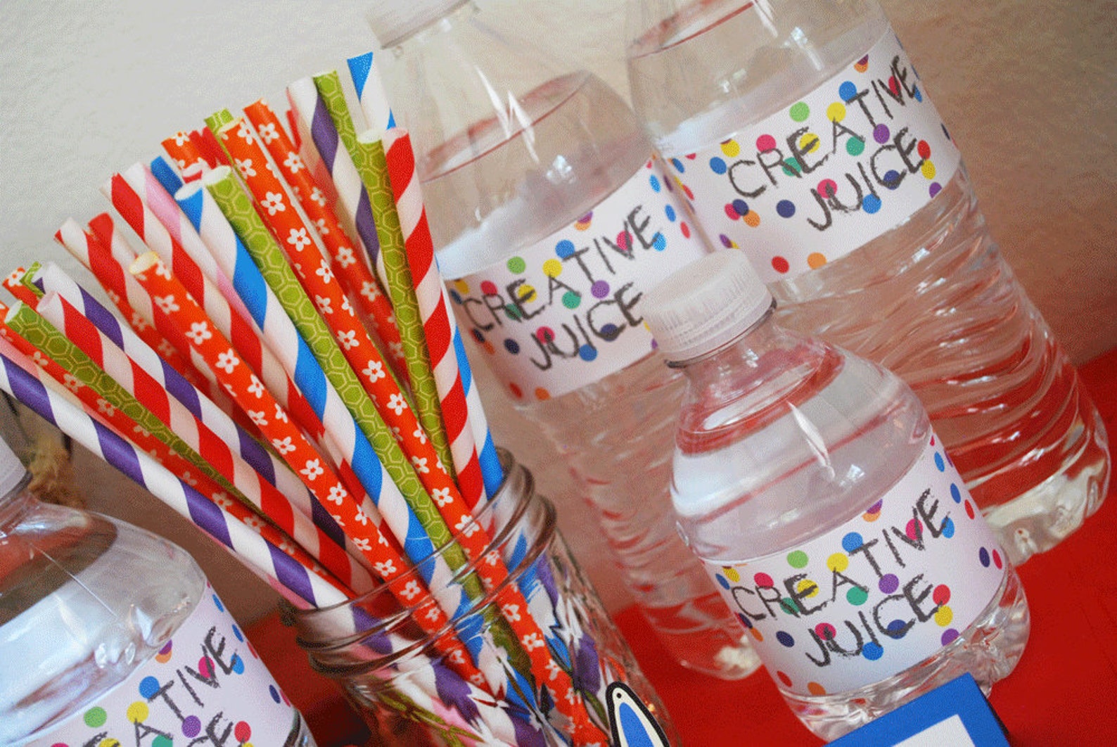 Art Paint Party Water Bottle Wrapper Set of 12 by Your Little - Etsy