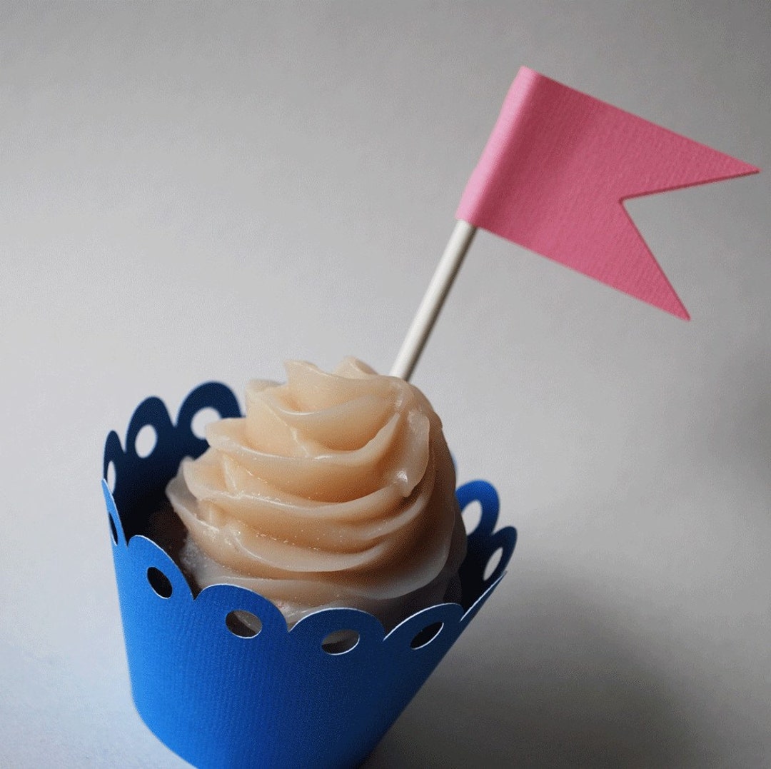 Flag Cupcake Toppers in Your Choice of Color Qty 12 by Your Little ...