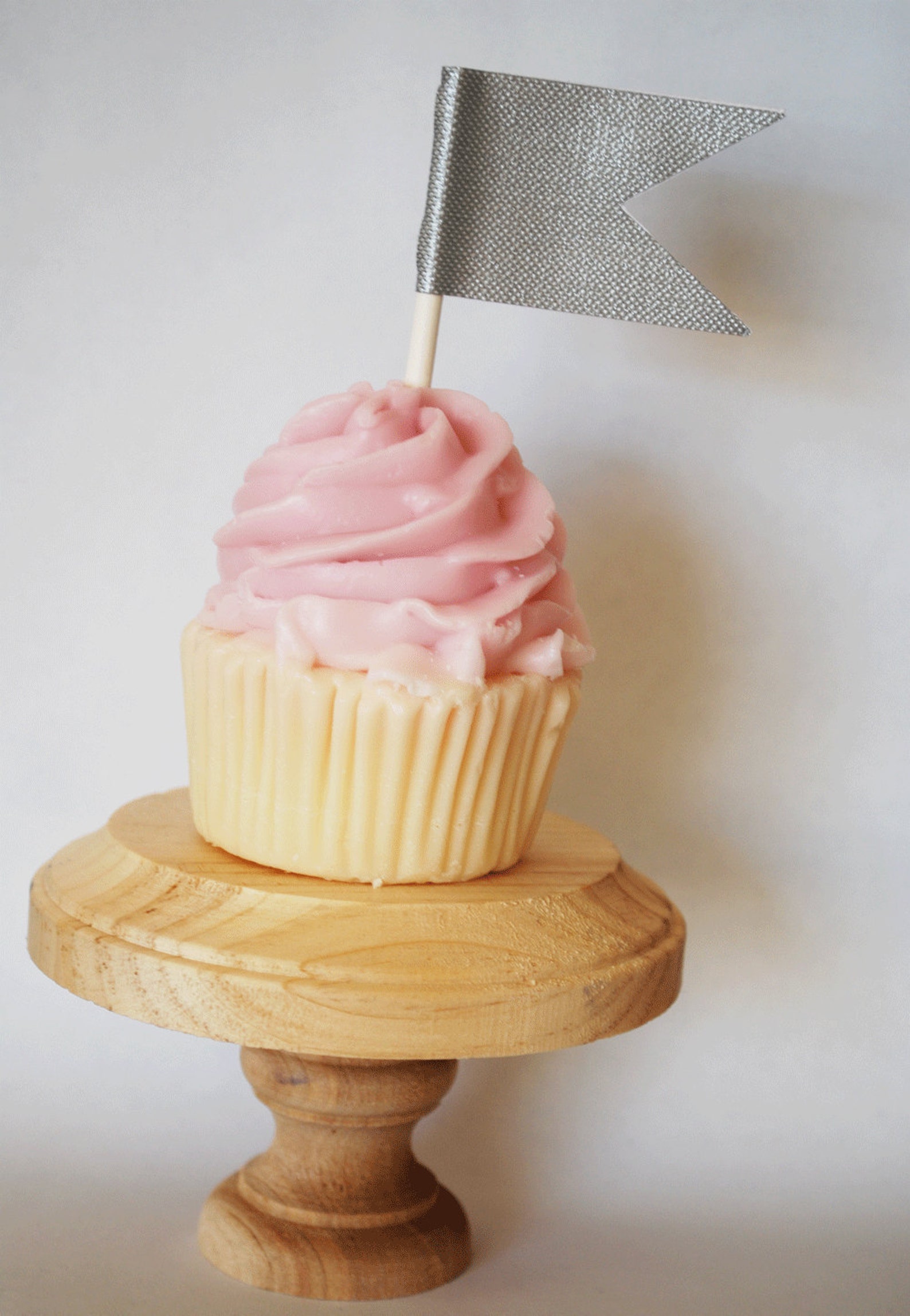 Metallic Silver Flag Cupcake Toppers Set of 12 by Your Little - Etsy