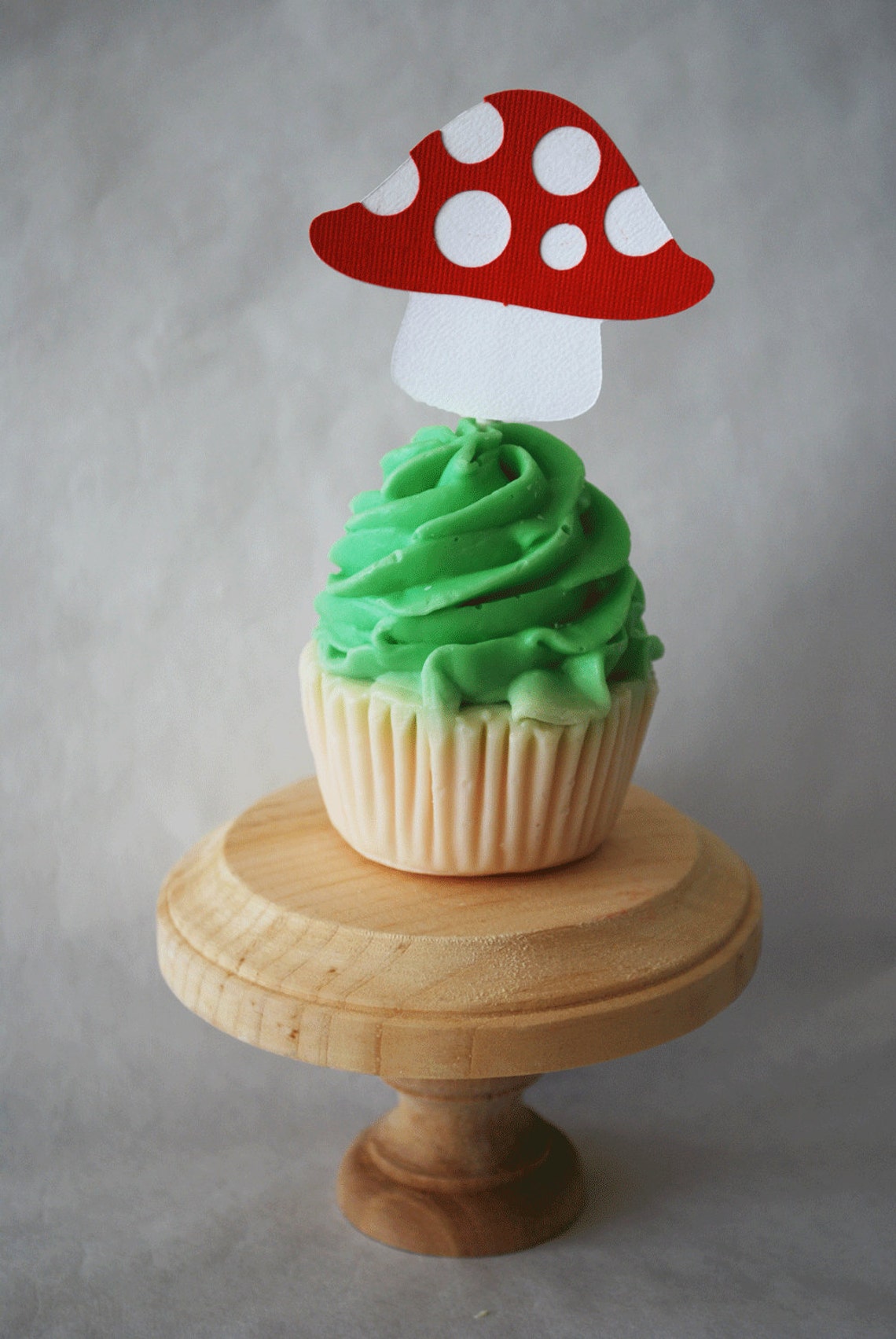 Woodland Mushroom Cupcake Toppers in Your Choice of Color Qty 12 by ...