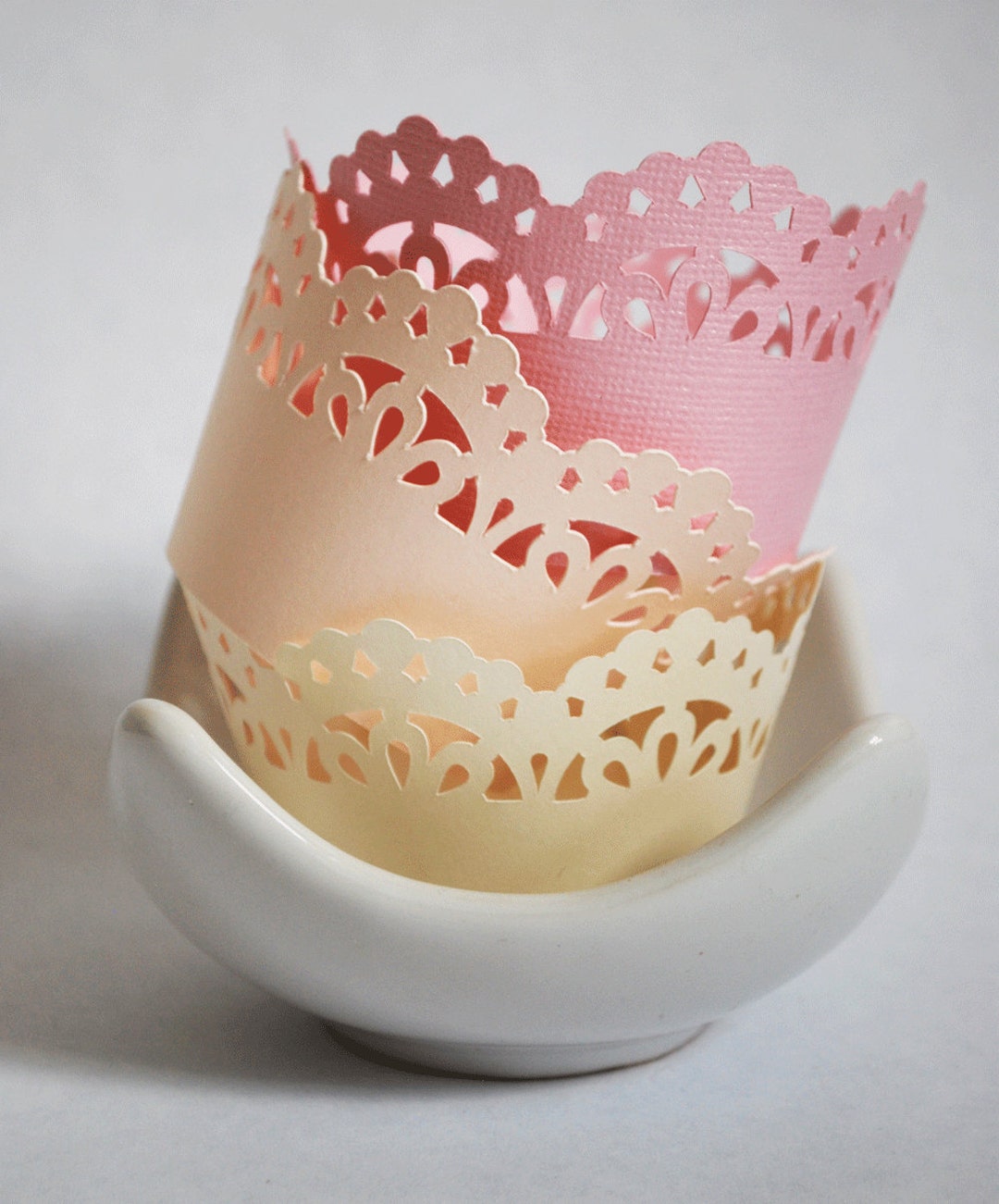 Vintage Lace Cupcake Wrappers in Your Choice of Color Qty 12 - Etsy