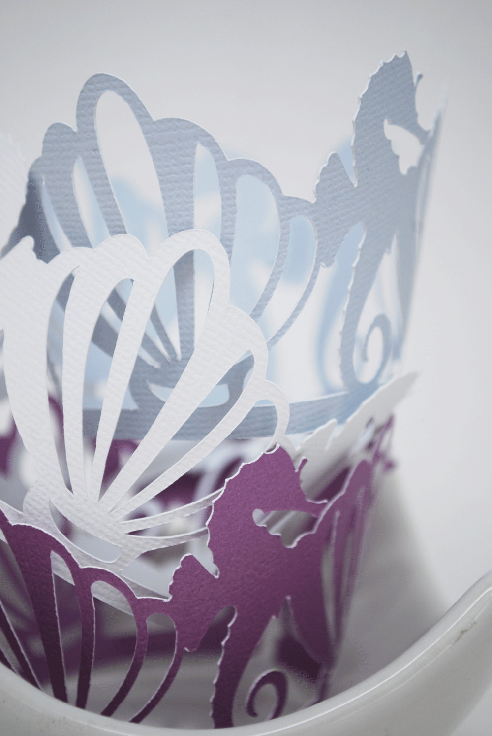 Seahorse and Shell Cupcake Wrappers in Your Choice of Color - Etsy