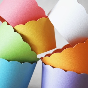 Pastel Rainbow Cupcake Wrappers in Your Choice of Color Qty 12 by Your ...