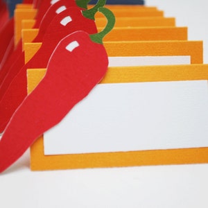 Chili Pepper Food Tags Place Holder Set of 12 Your Choice of Color - Etsy