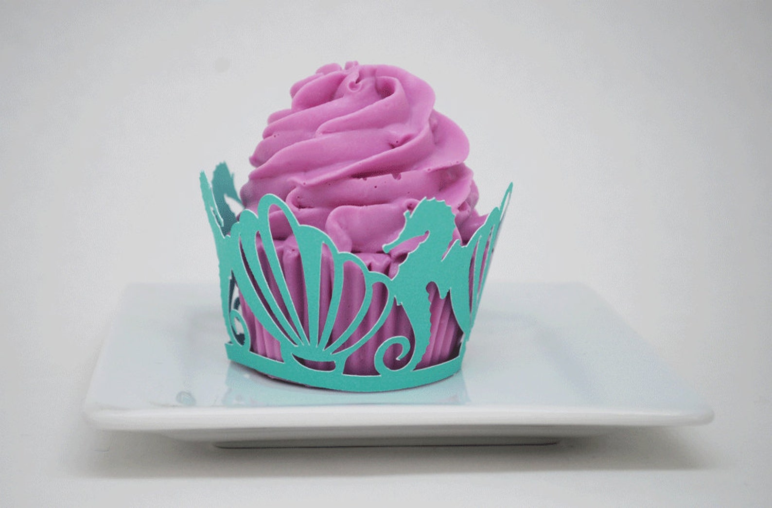 Seahorse and Shell Cupcake Wrappers in Your Choice of Color | Etsy